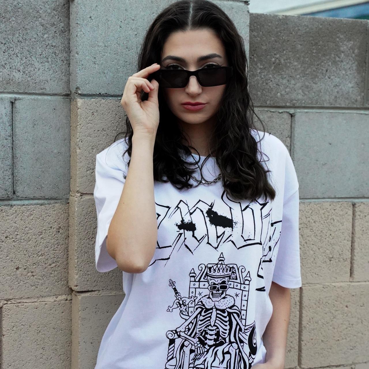 ENVY White skeleton tee -Sizes: S, M, L, & XL... - Depop