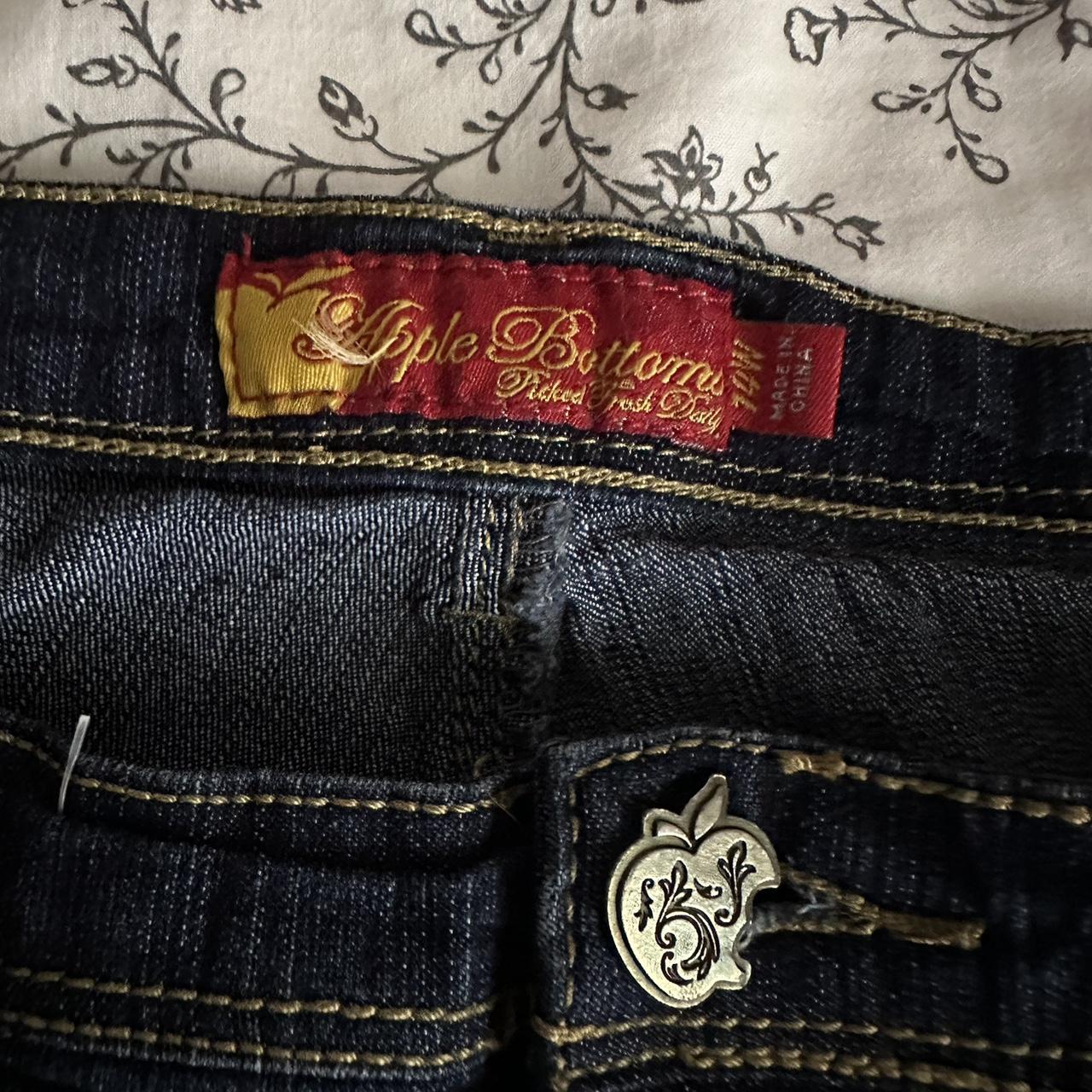 Apple Bottoms Women's Navy Jeans | Depop