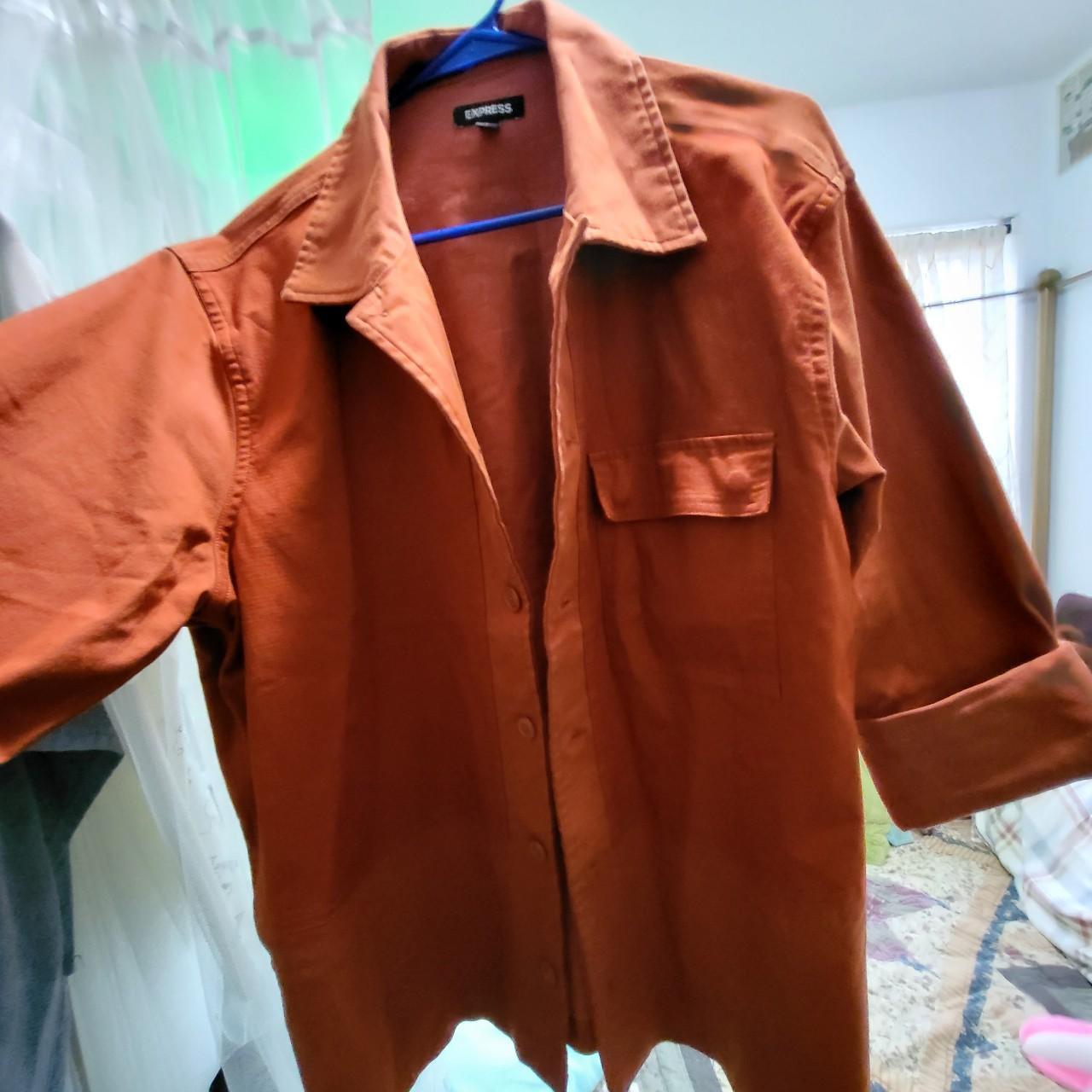 Express Men's Red and Orange Jacket | Depop