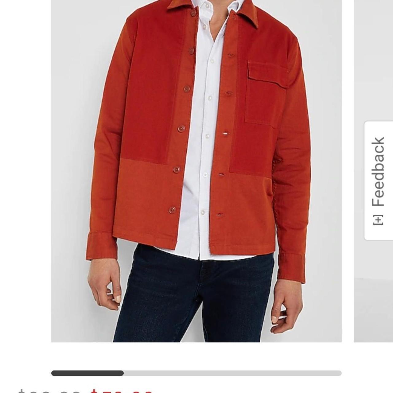 Express Men's Red and Orange Jacket | Depop