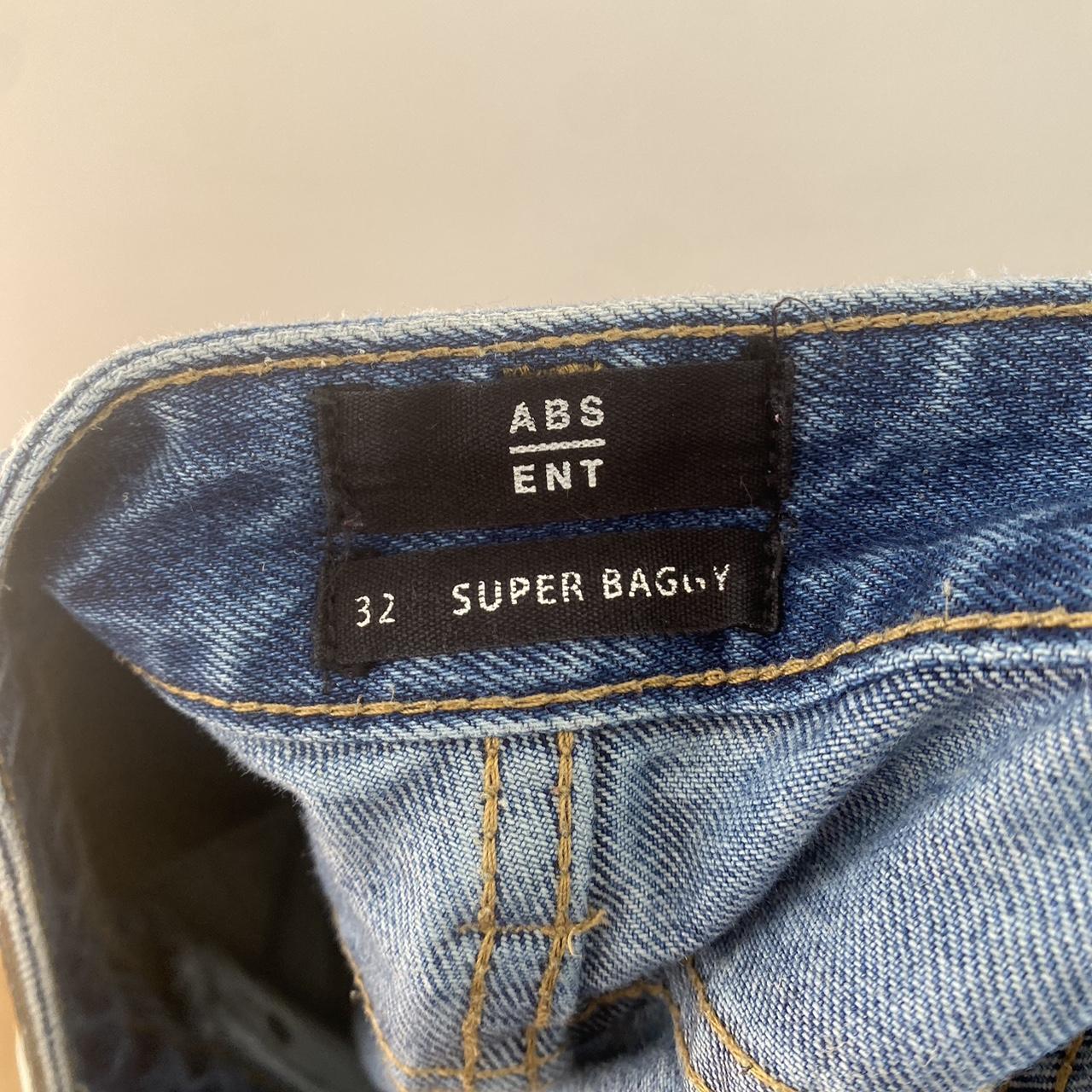 super baggy absent light blue washed jeans 32... | Depop