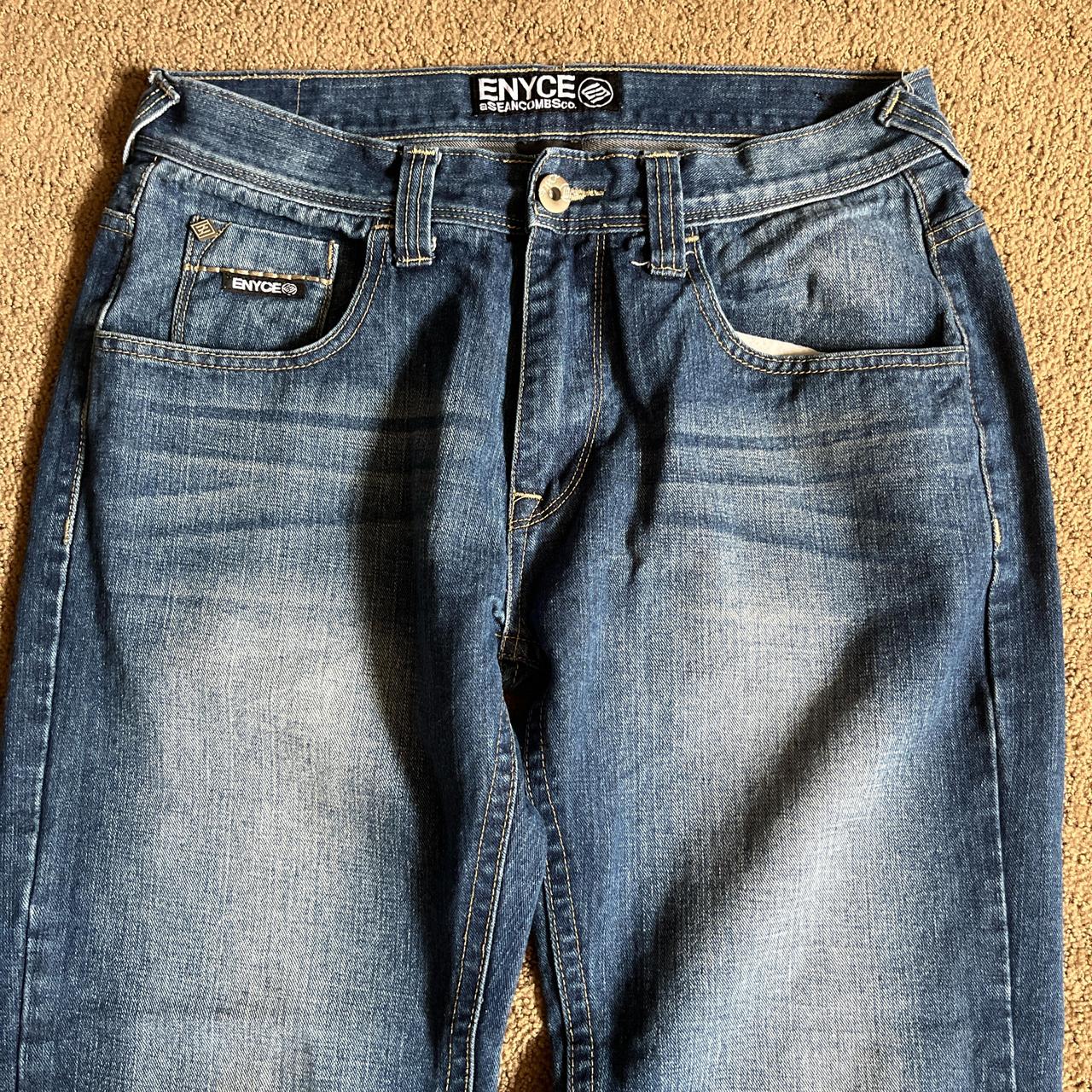 Vintage Faded Baggy Enyce Jeans Size: 34x32 Cool... - Depop