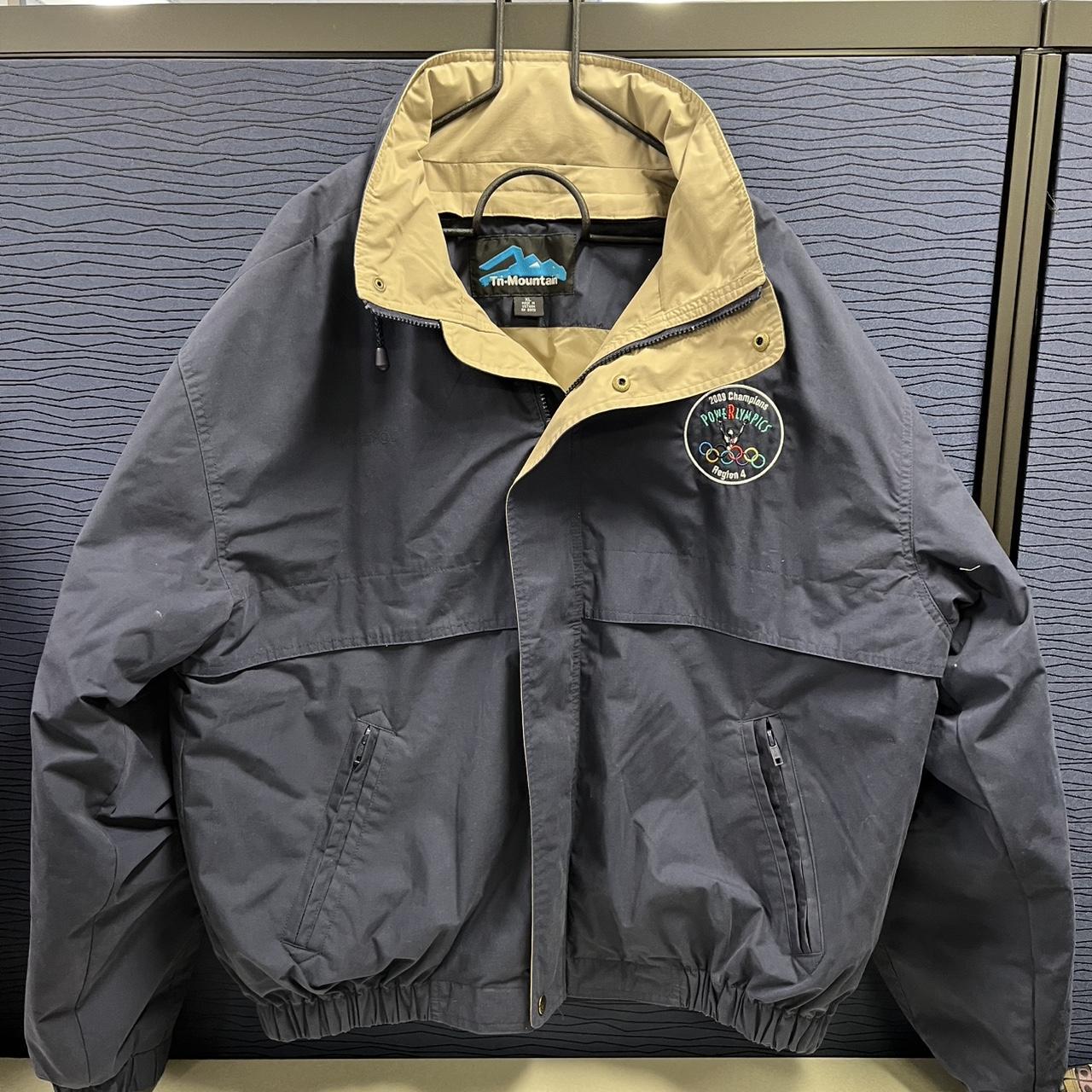 Navy and tan 2009 Unifirst Powerlympics heavy duty... | Depop