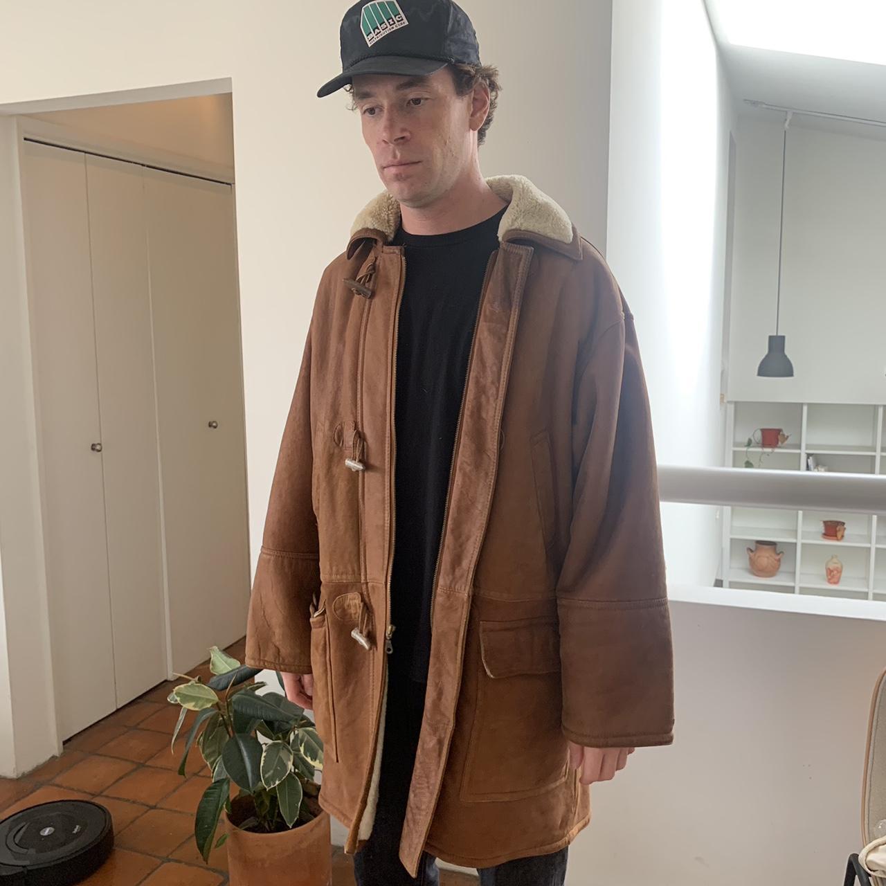 Vintage shearling coat - Depop