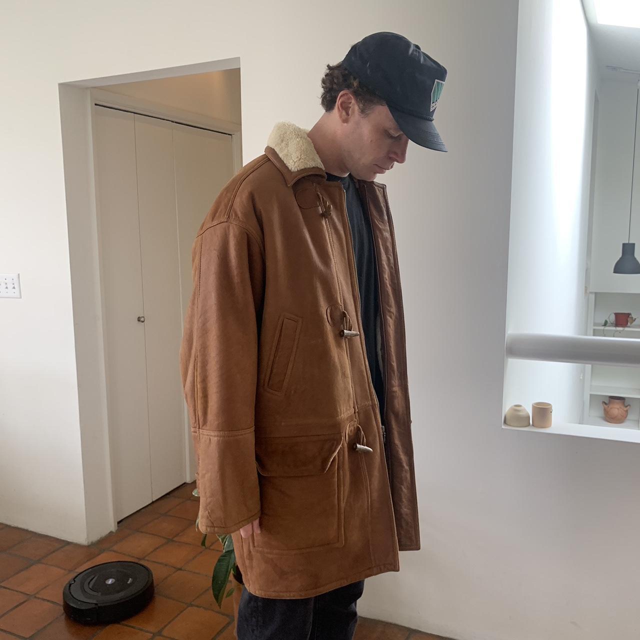 Vintage shearling coat - Depop