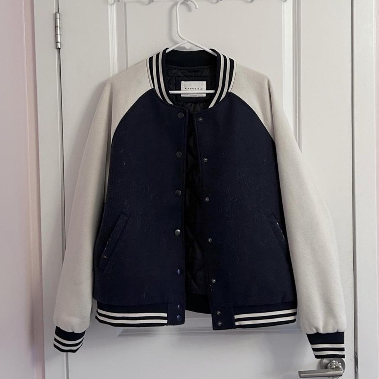 baseball varsity button up jacket - only worn a few... | Depop