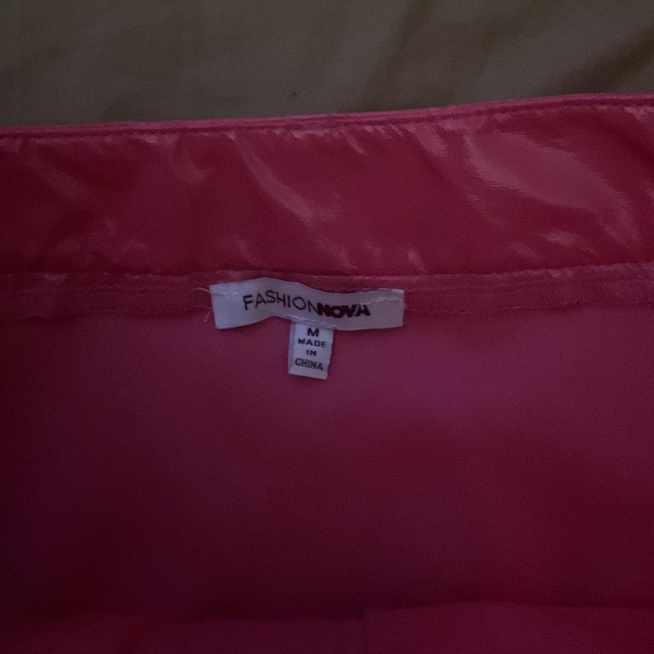 Neon pink mini skirt, great for a sexy pop of color,... - Depop