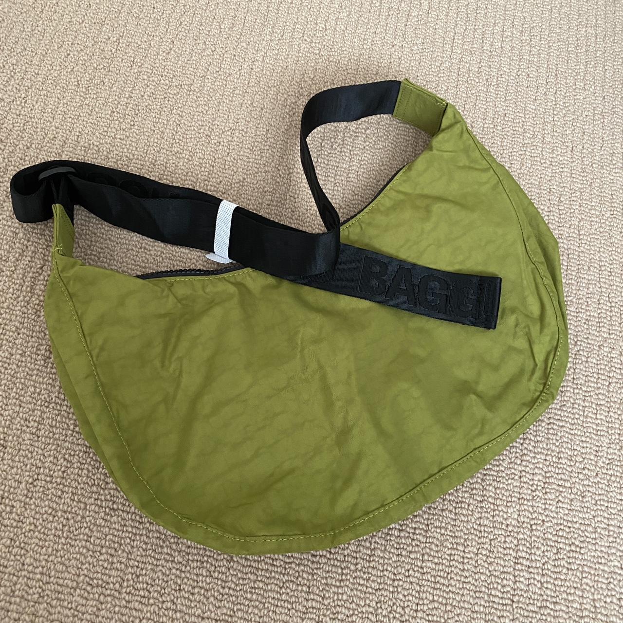 BAGGU Medium Nylon Crescent Bag in Avocado - the... - Depop