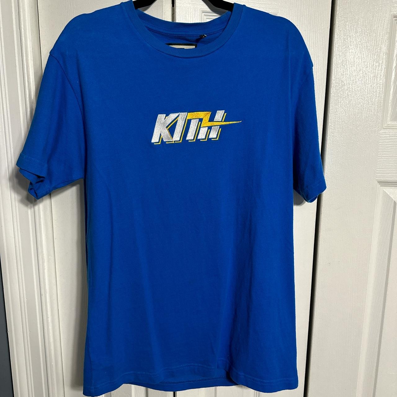Kith Men's Blue and Yellow T-shirt | Depop