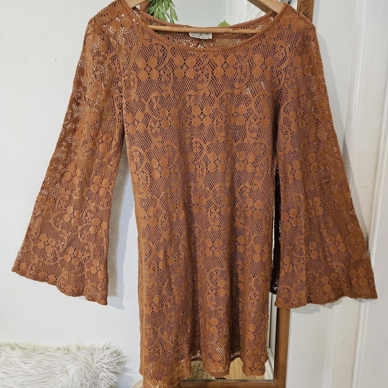 Tree of Life lace cotton dress. Size M. Fit to size... - Depop