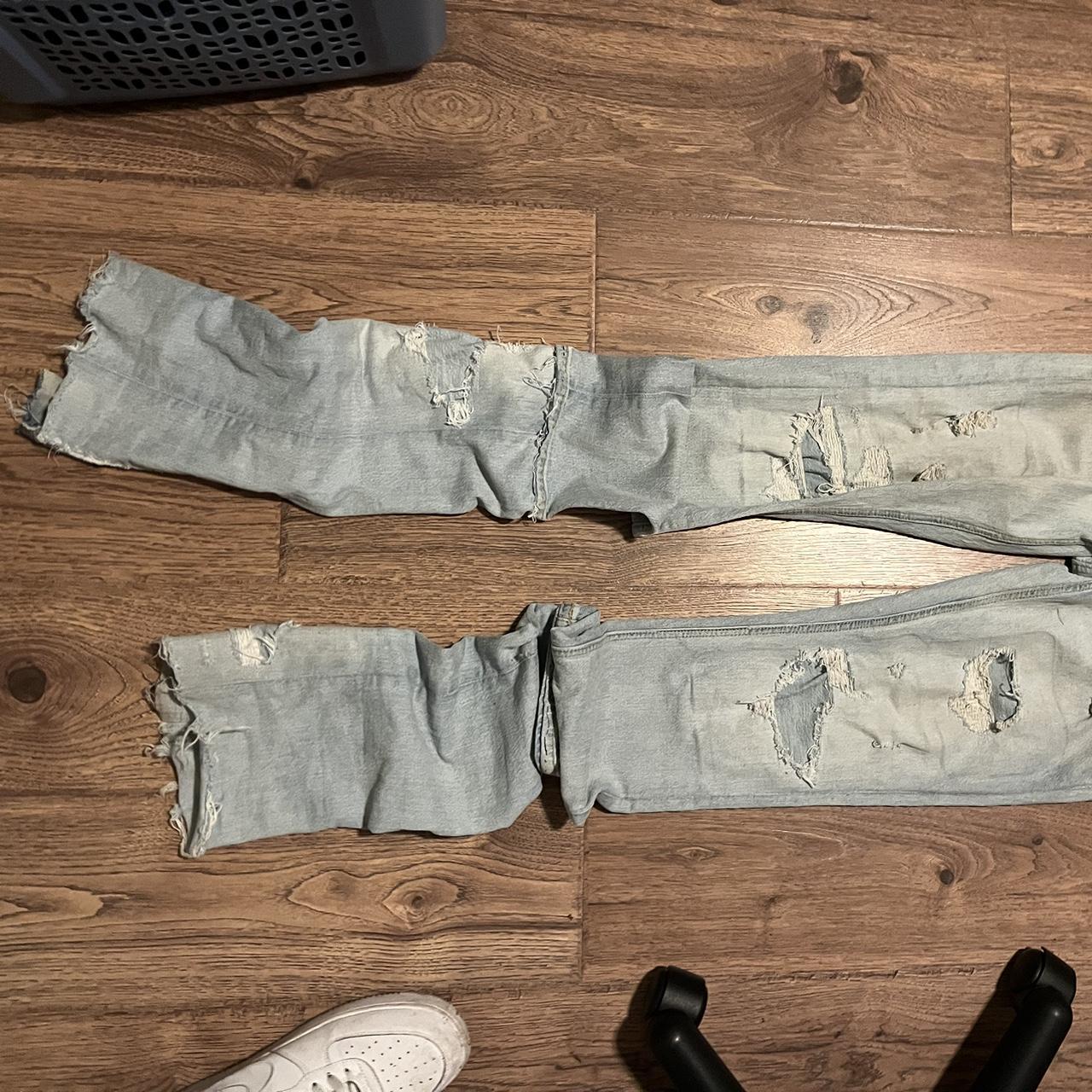 Custom Stacked/Flared jeans - Depop