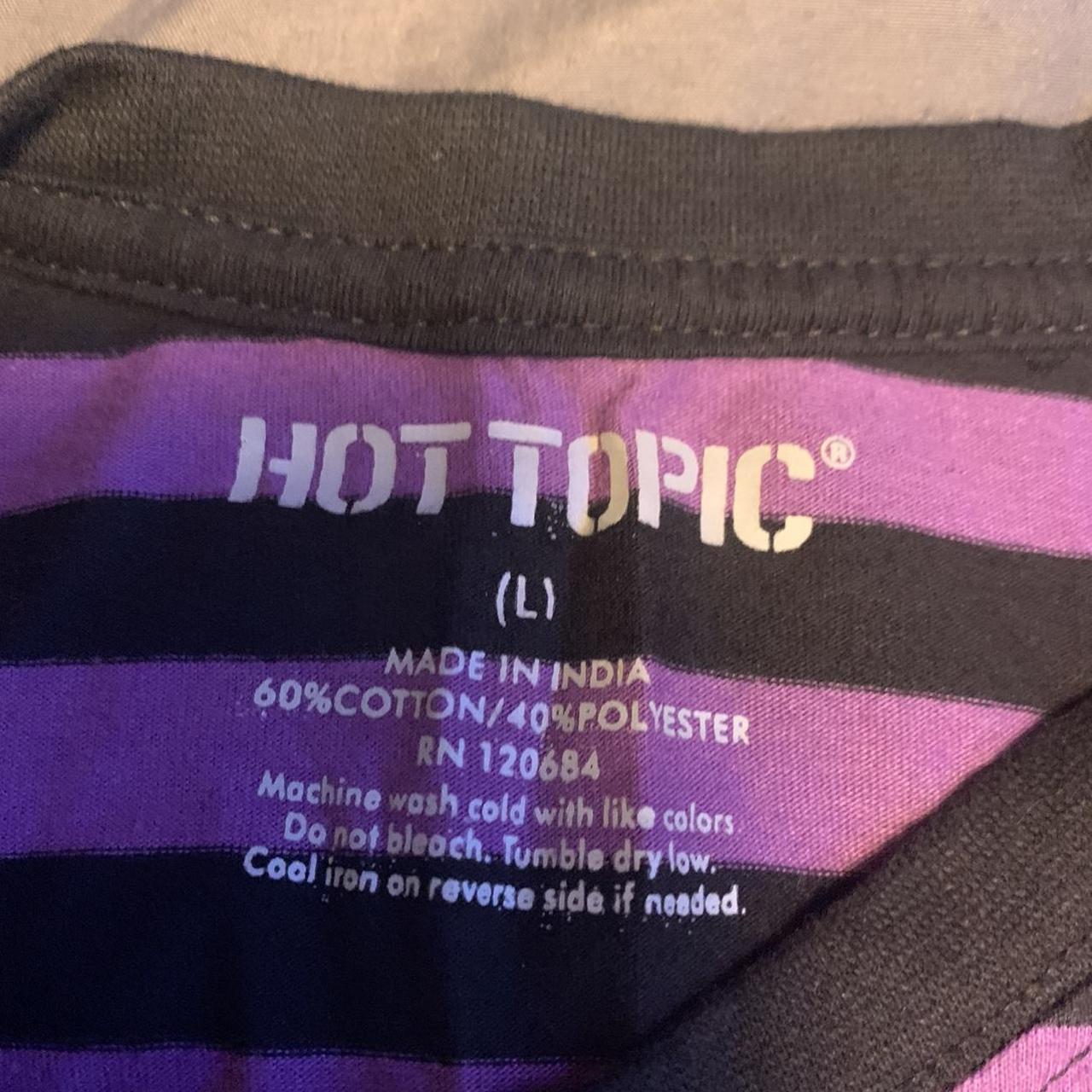 Hot topic Purple and black striped sweater!... - Depop