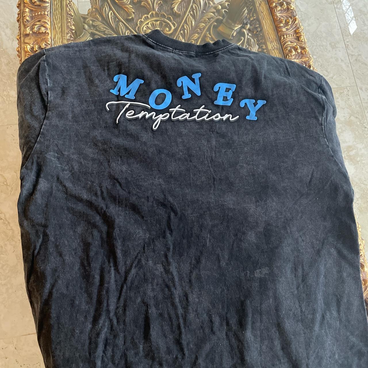Money Temptation Skeleton Shirt Vintage Washed,... - Depop