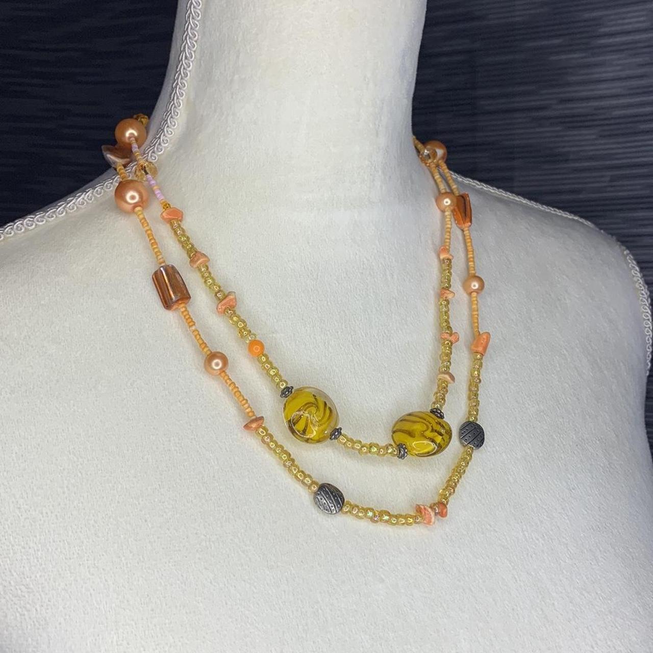 Retro - vintage beaded necklace #vintage #retro - Depop