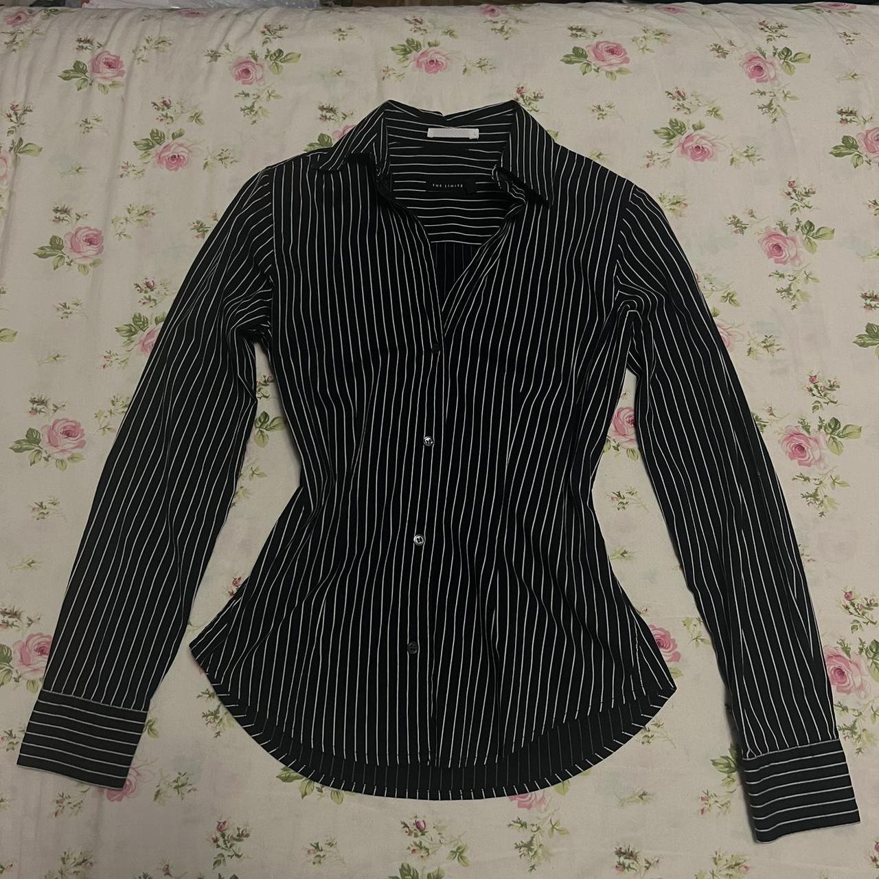 y2k grunge button up shirt brand: the limited size:... - Depop