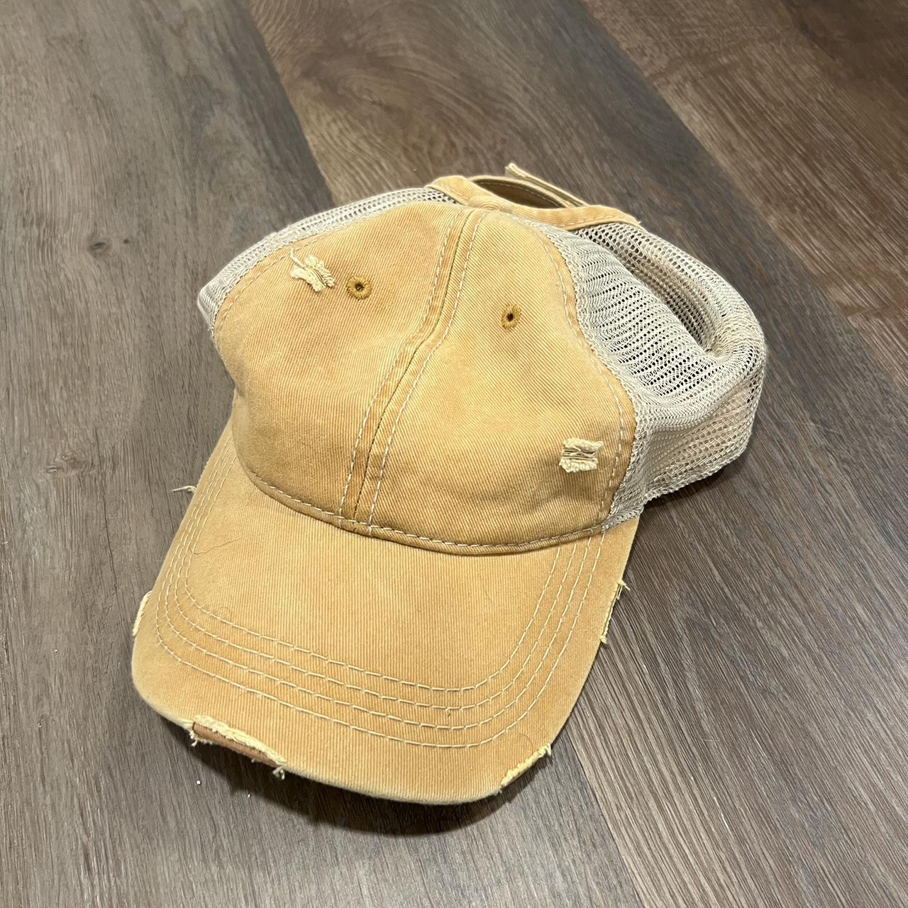 - Yellow Battered Hat (it’s supposed to be like that... - Depop