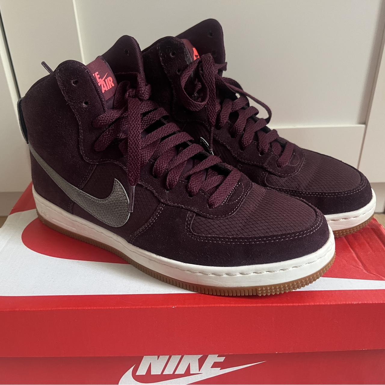 Nike AF1 Ultra Force Mid sz UK 5 Burgundy Suede... - Depop