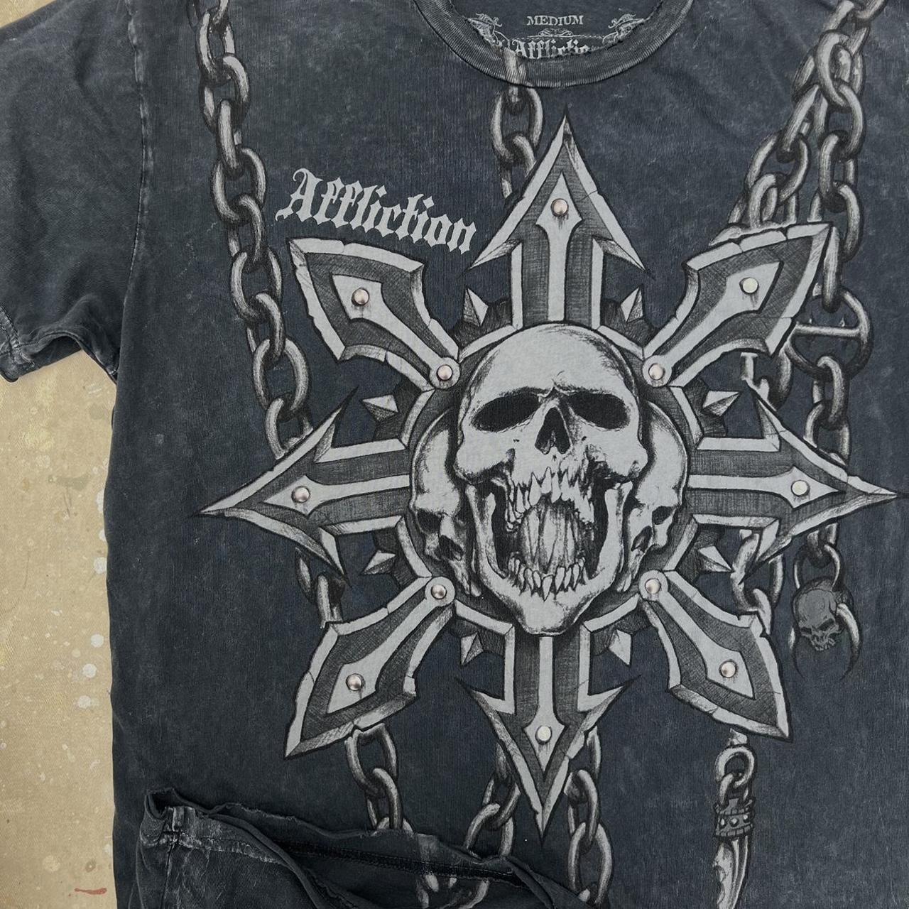 Y2K Affliction Grunge Tee faded vintage Affliction... - Depop
