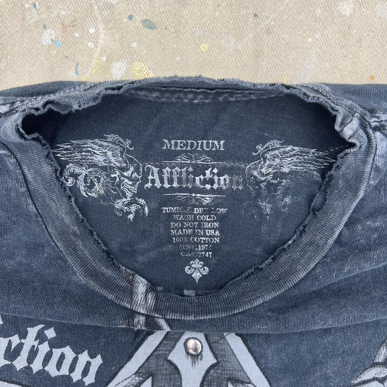 Y2K Affliction Grunge Tee faded vintage Affliction... - Depop