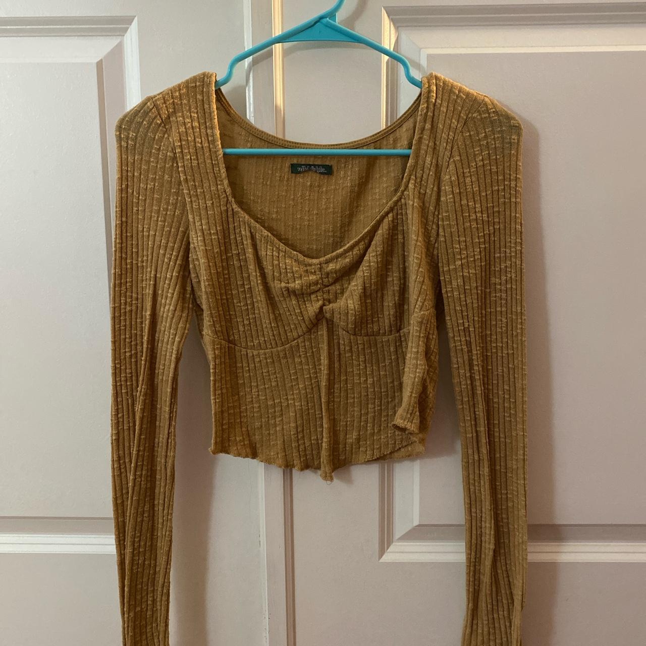 brown crop top target size small great condition - Depop