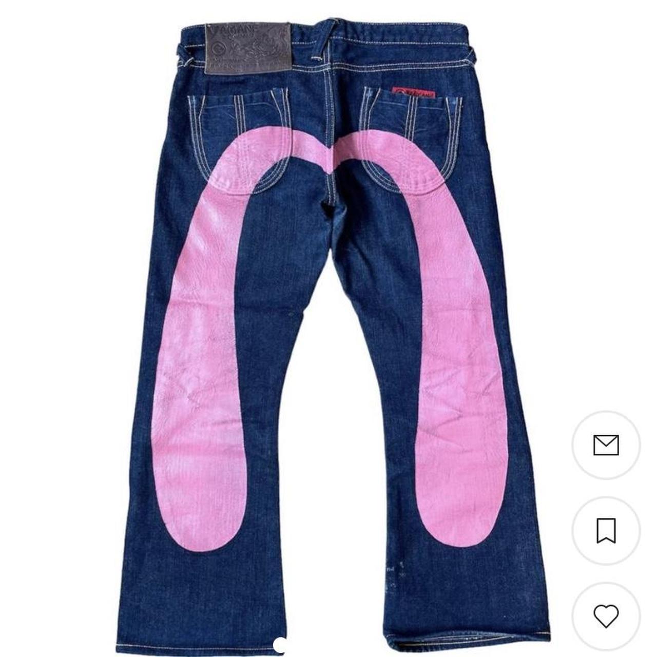 Pink y2k evisu jeans #y2k #trendy #evisu #pink... - Depop