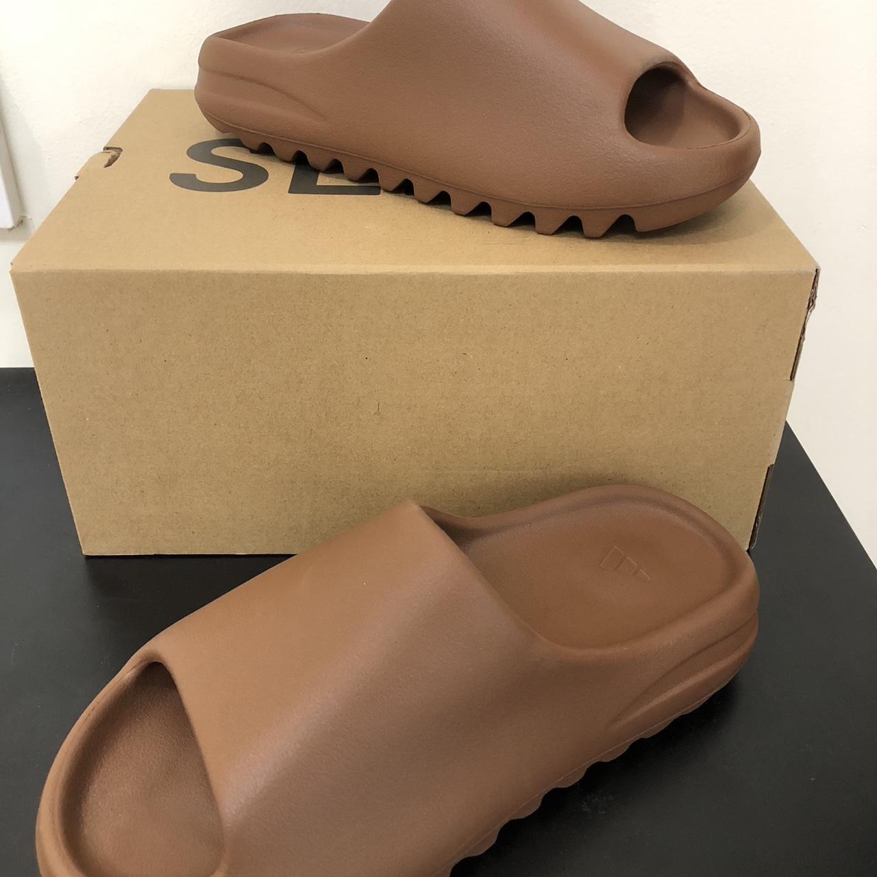 Yeezy Men's Brown Slides | Depop