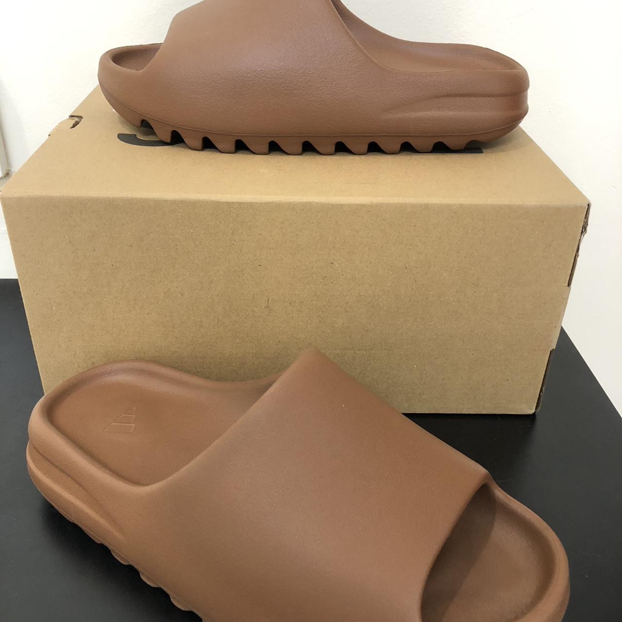 Yeezy Men's Brown Slides | Depop