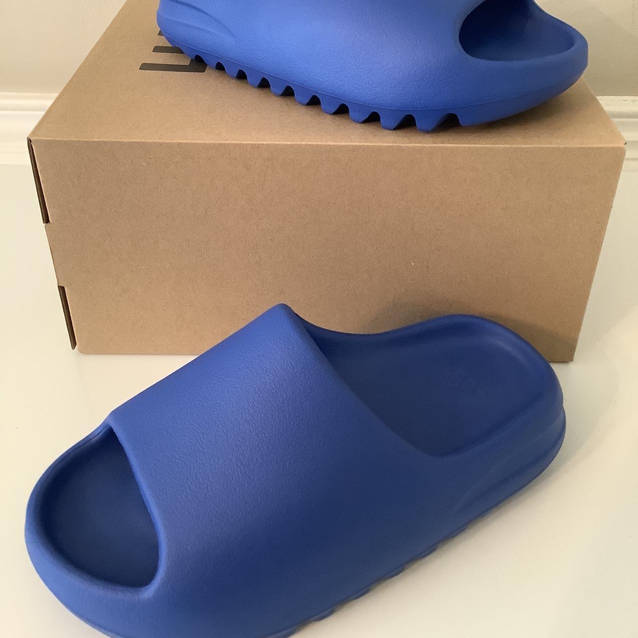Yeezy Blue Slides | Depop