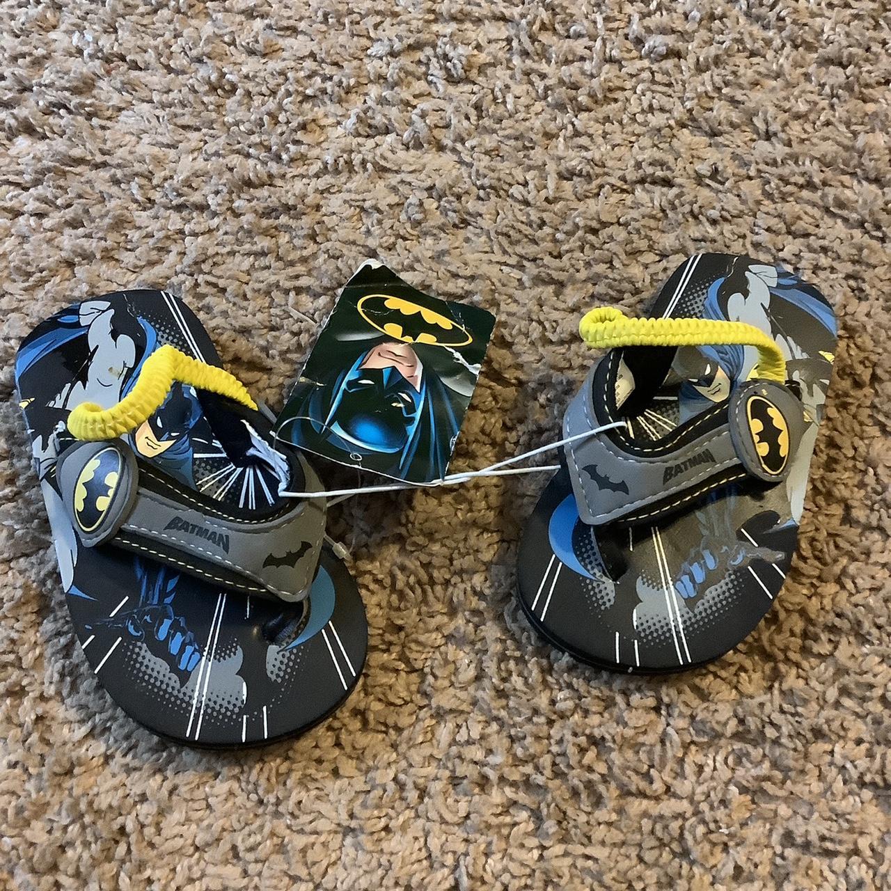 New BatMan flip flops toddler size 5/6 - Depop