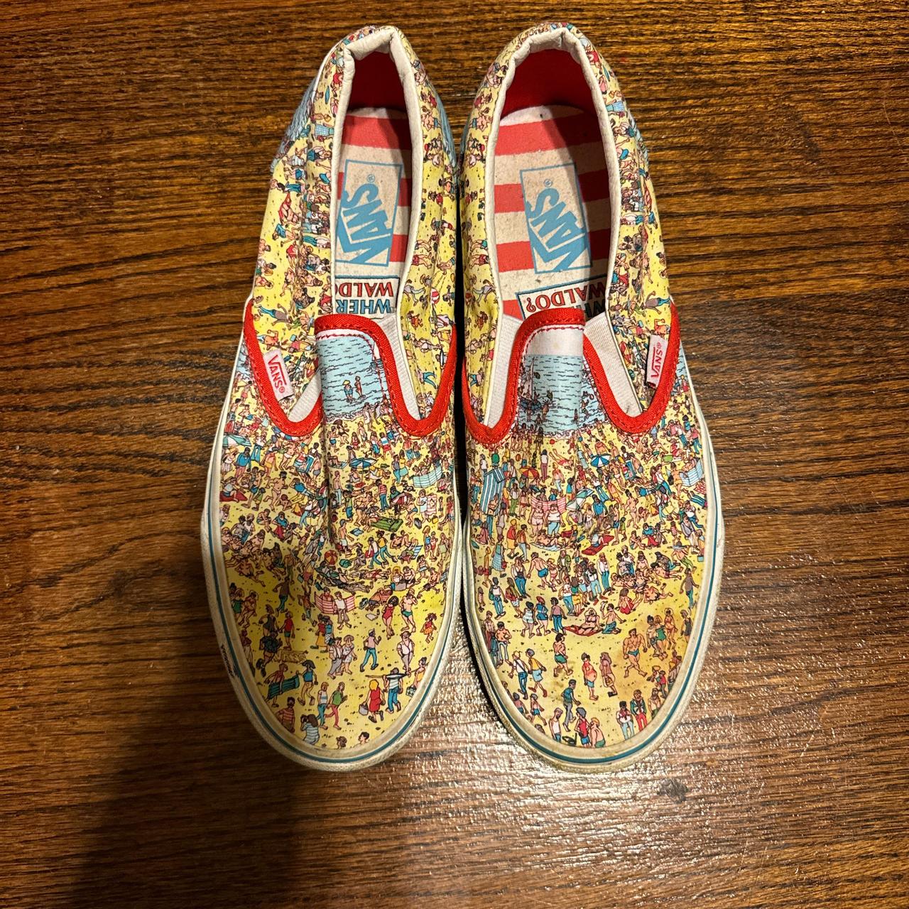 Vans x Where's Waldo yellow and red Kinda Dirty Good... - Depop