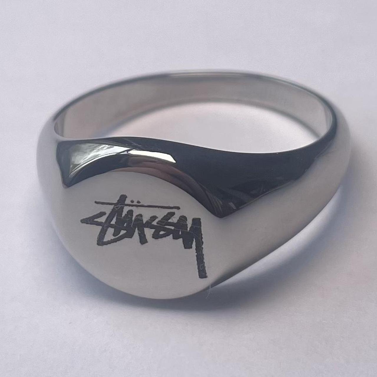 Stussy Silver Ring Size 10 & Size 8 available -... - Depop