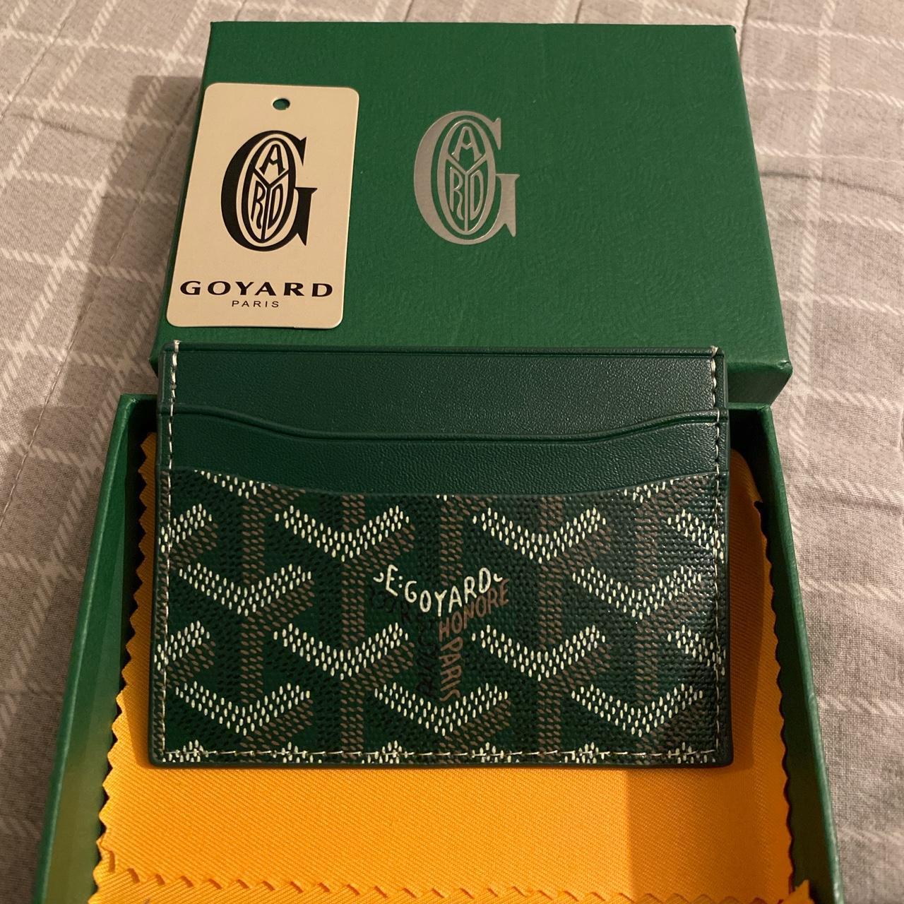 Goyard wallet cardholder Id case card holder green... - Depop