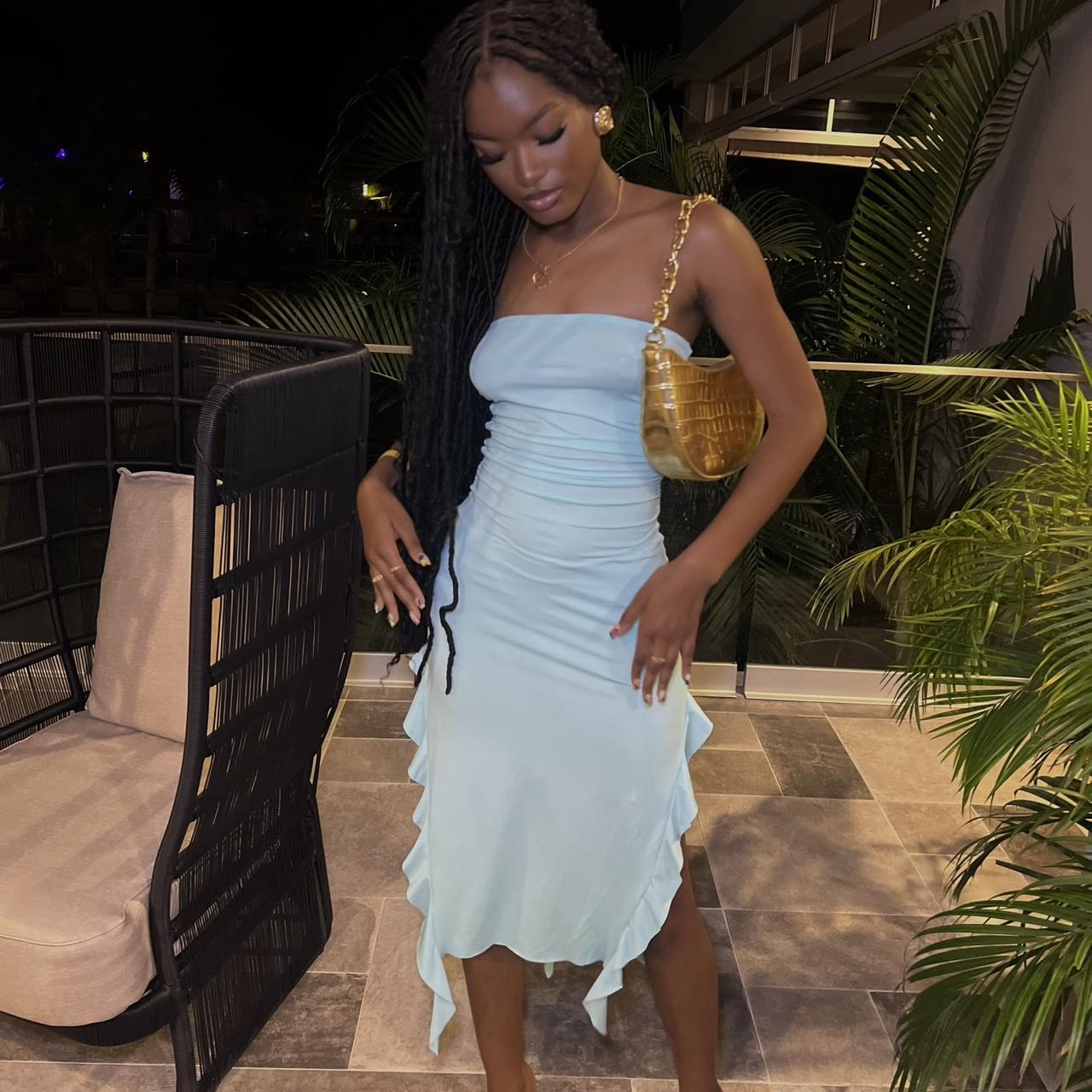 AliExpress light blue dress Size small - Depop