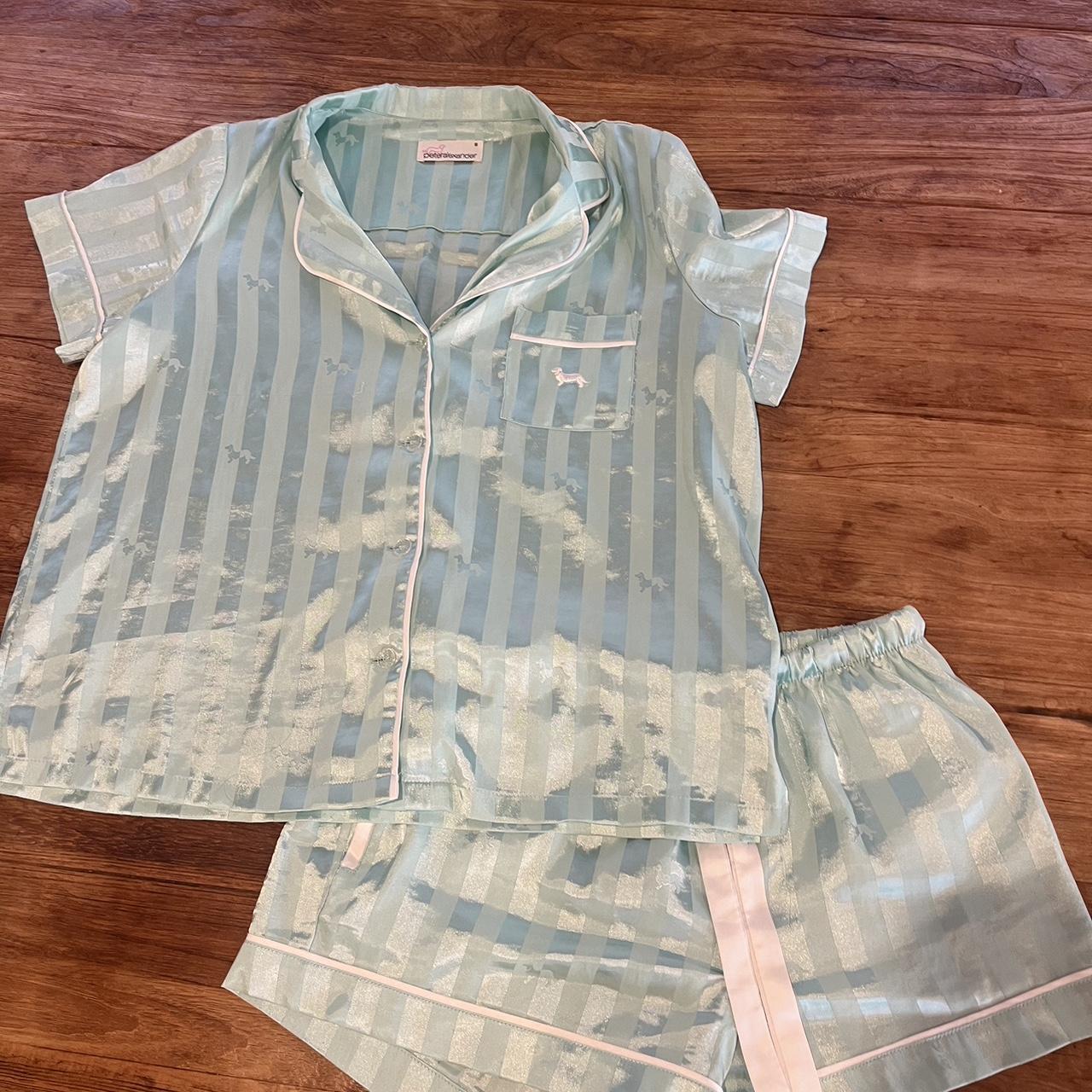 Aqua Peter Alexander Satin Pyjamas Size Small - Depop
