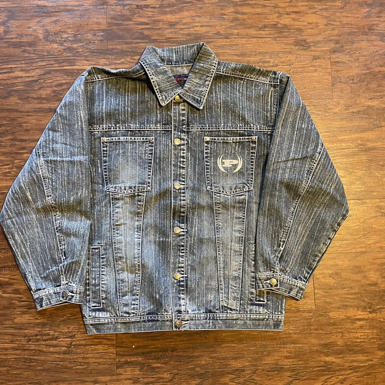 Phat Farm denim jacket Logo on front pocket and on... - Depop