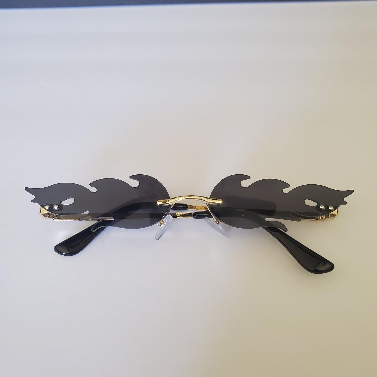 Flame fire sunglasses Cute for this summer paired... - Depop