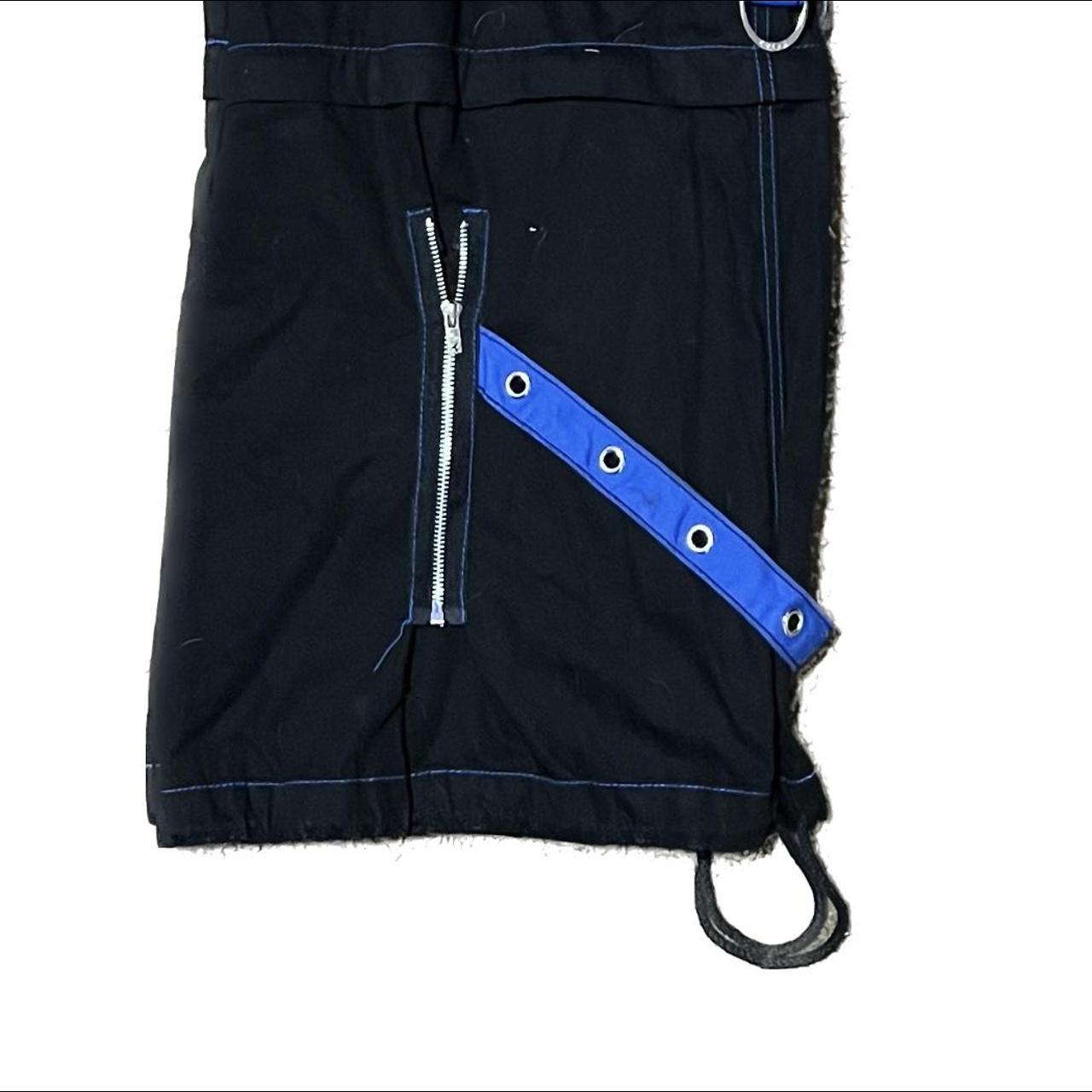 TRIPP NYC zip off blue stitch black cargo pants(can... - Depop