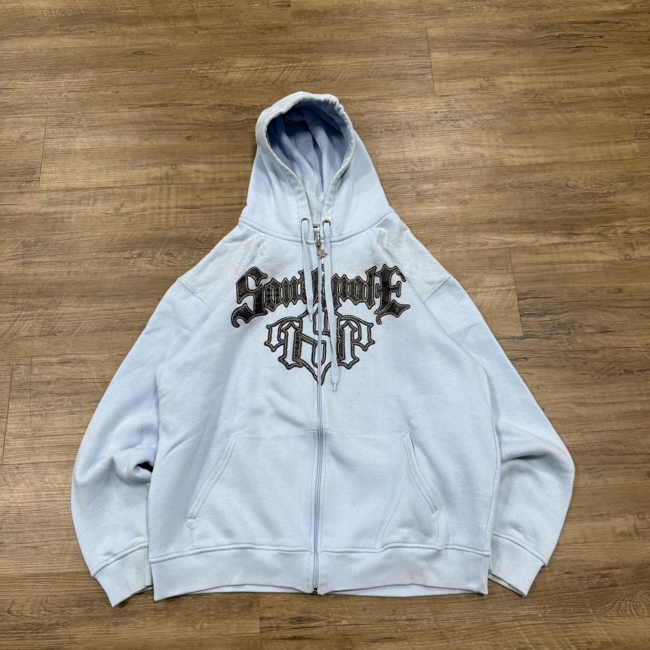 Y2K SouthPole Wing Zip Up Hoodie Size XL Small... | Depop