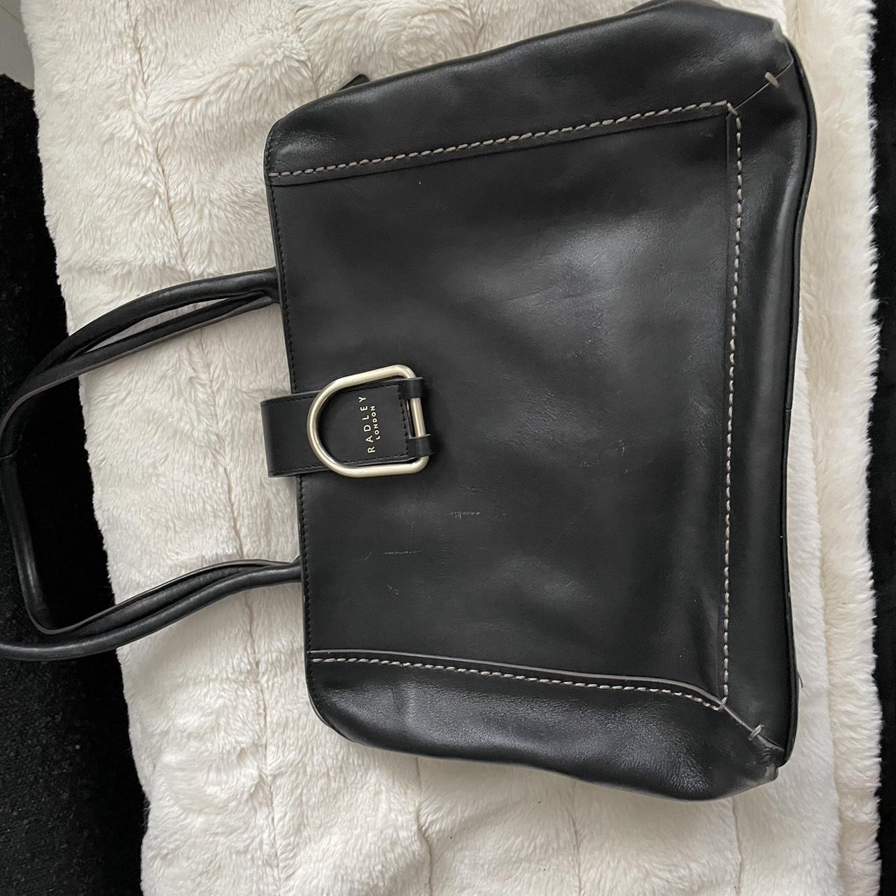 Black leather Radley handbag - Depop