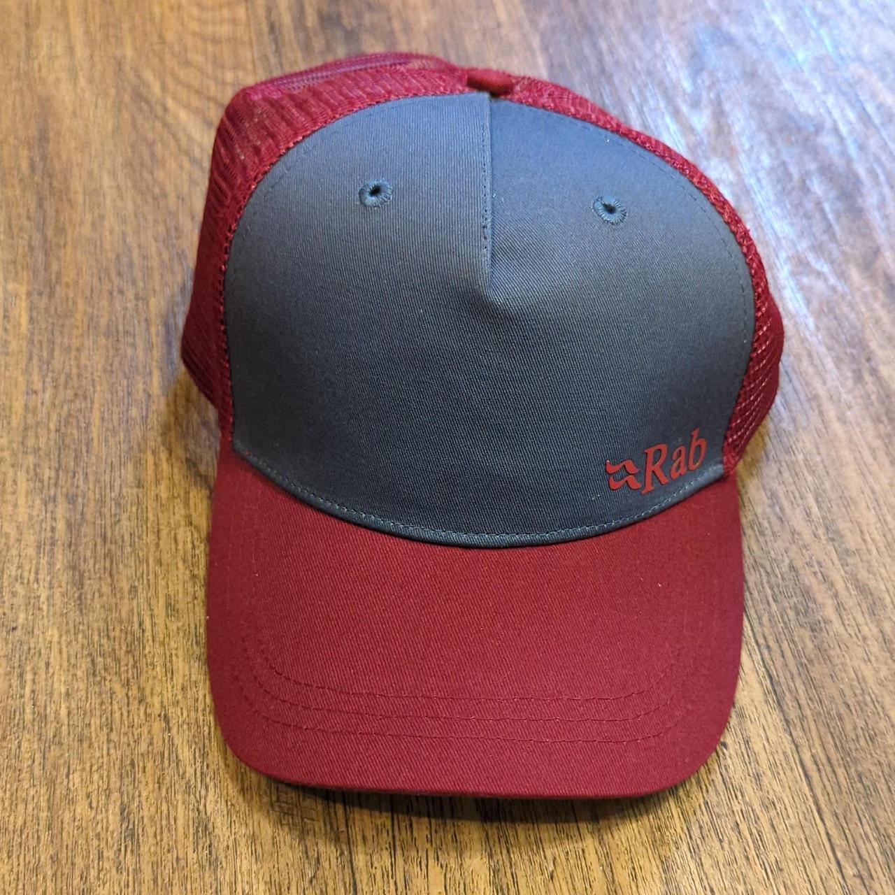 Rab Men's Grey and Burgundy Hat | Depop
