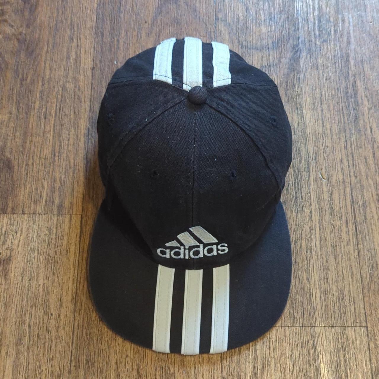 Adidas vintage strap back hat 3 stripe... - Depop