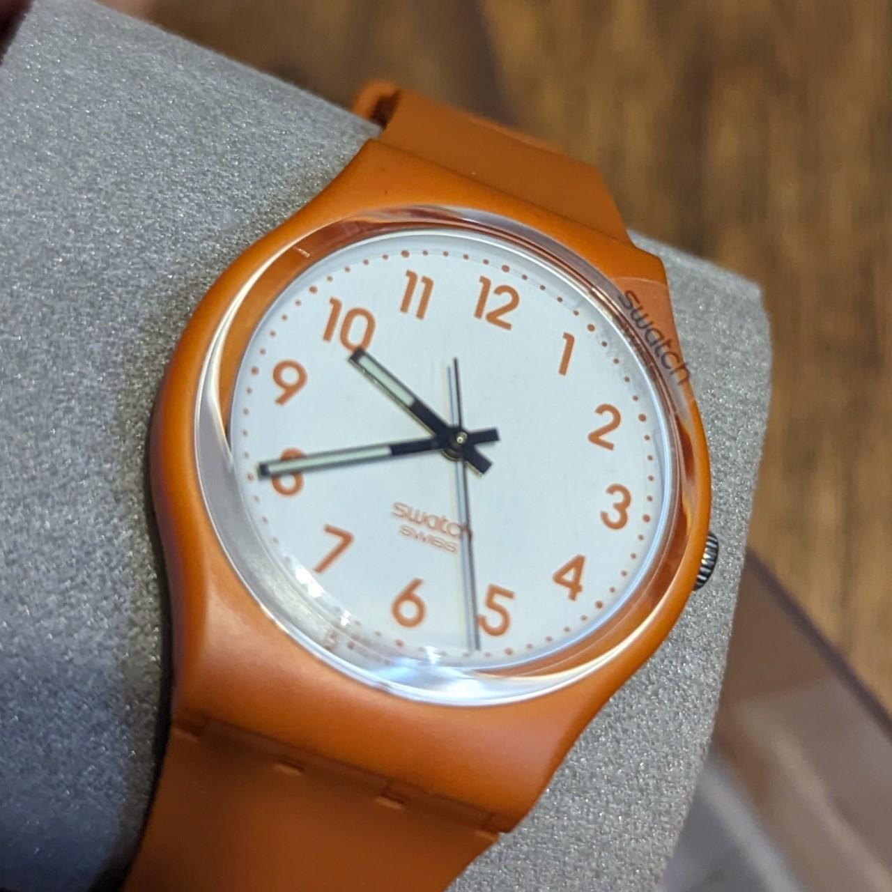 Orange Swatch watch Face dated 2009 ag Un used with... - Depop