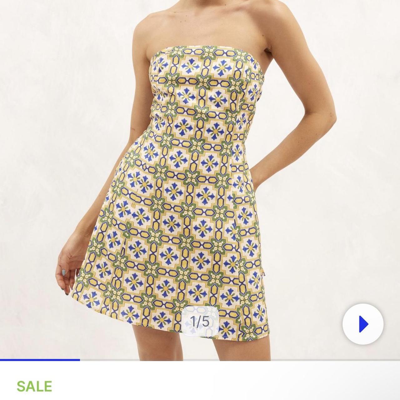 Aere mini linen dress Size 6 RRP $140 - Depop