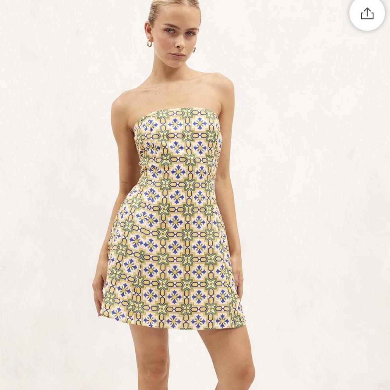 Aere mini linen dress Size 6 RRP $140 - Depop