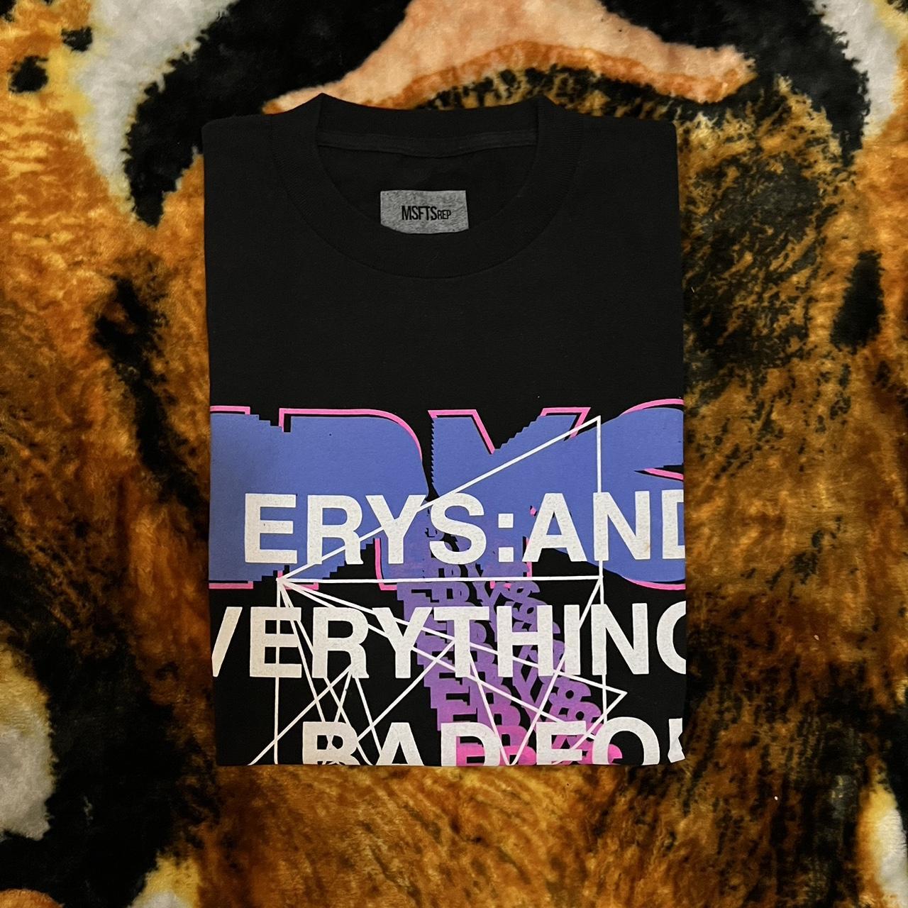 MSFTSrep Men's Black and Pink T-shirt | Depop