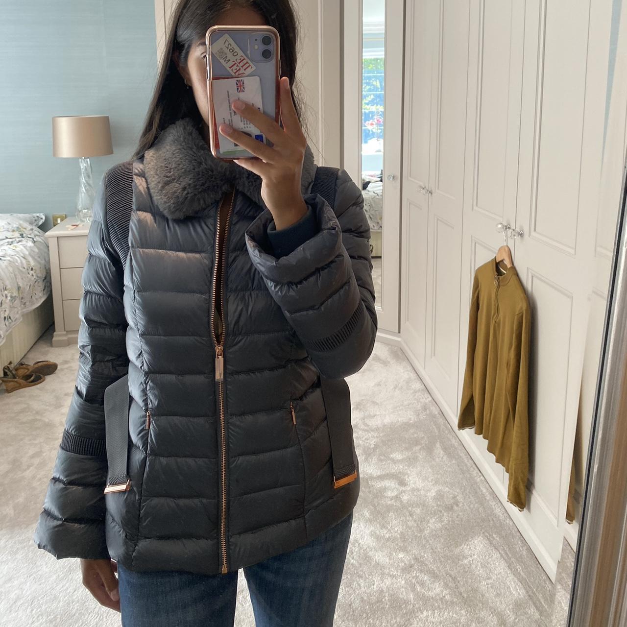 Cute Ted Baker Jacket Puffer with Fur Collar - super... - Depop
