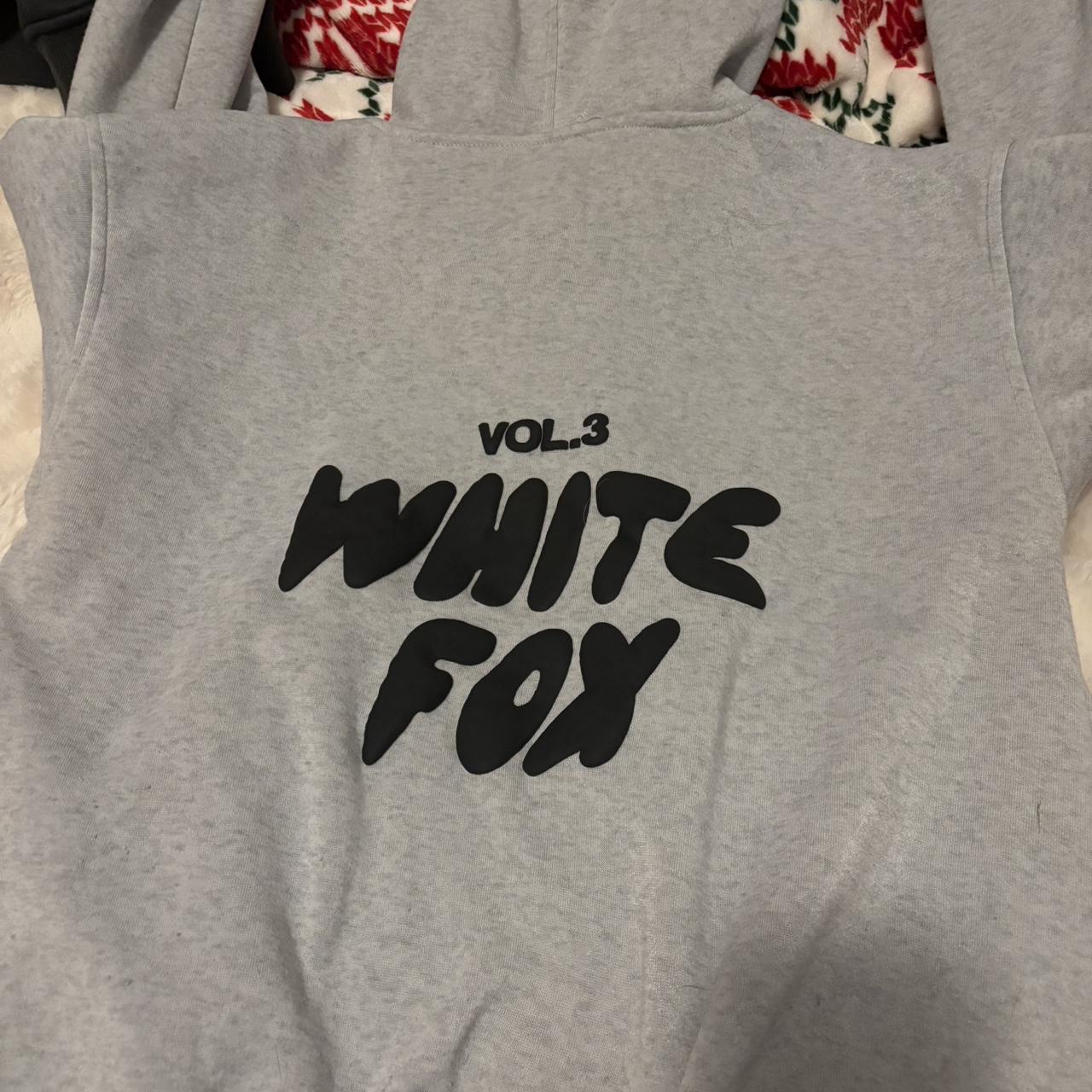white fox hoodie and sweats bundle (if you just want... - Depop