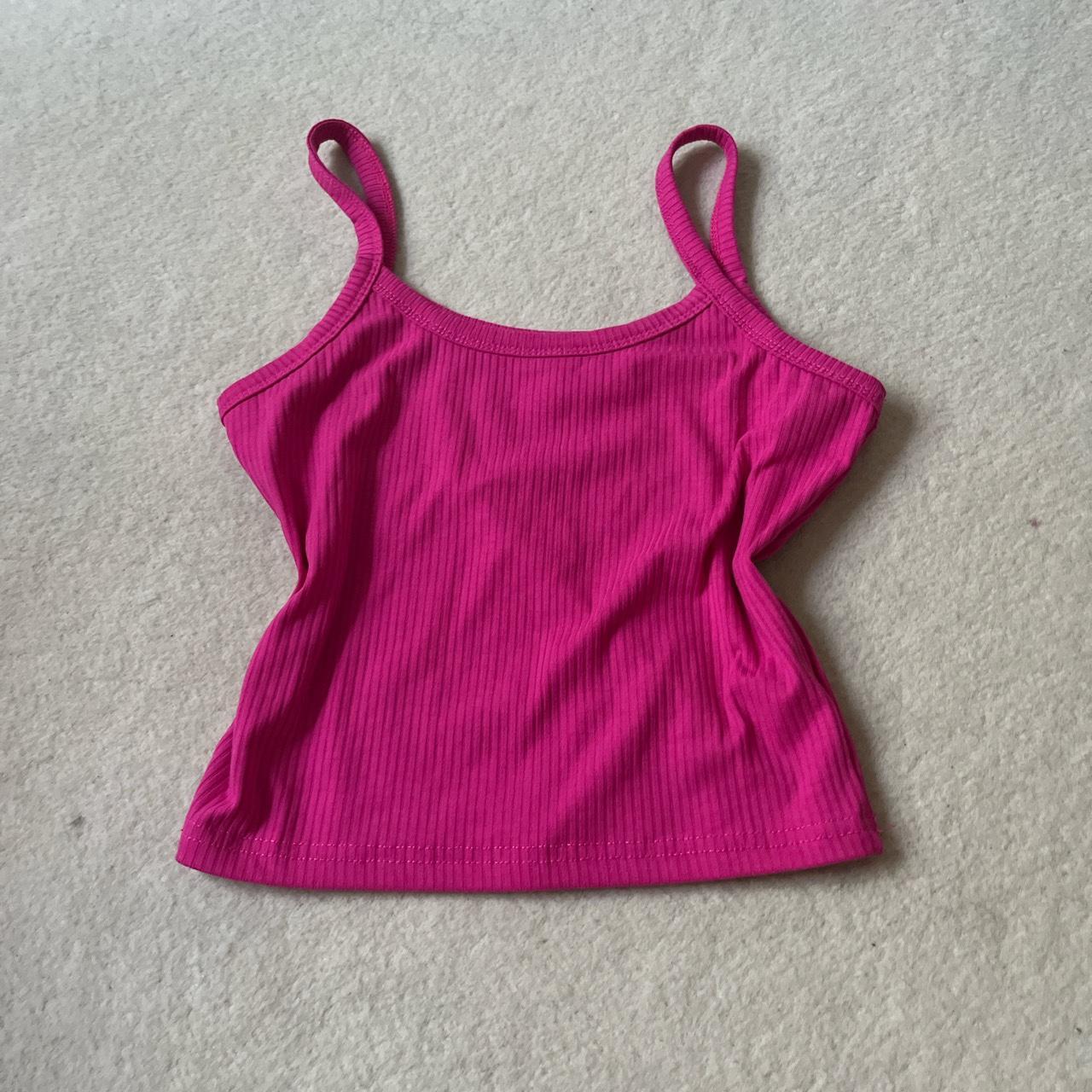 pink cami tank top similar to supre riri tank never... - Depop