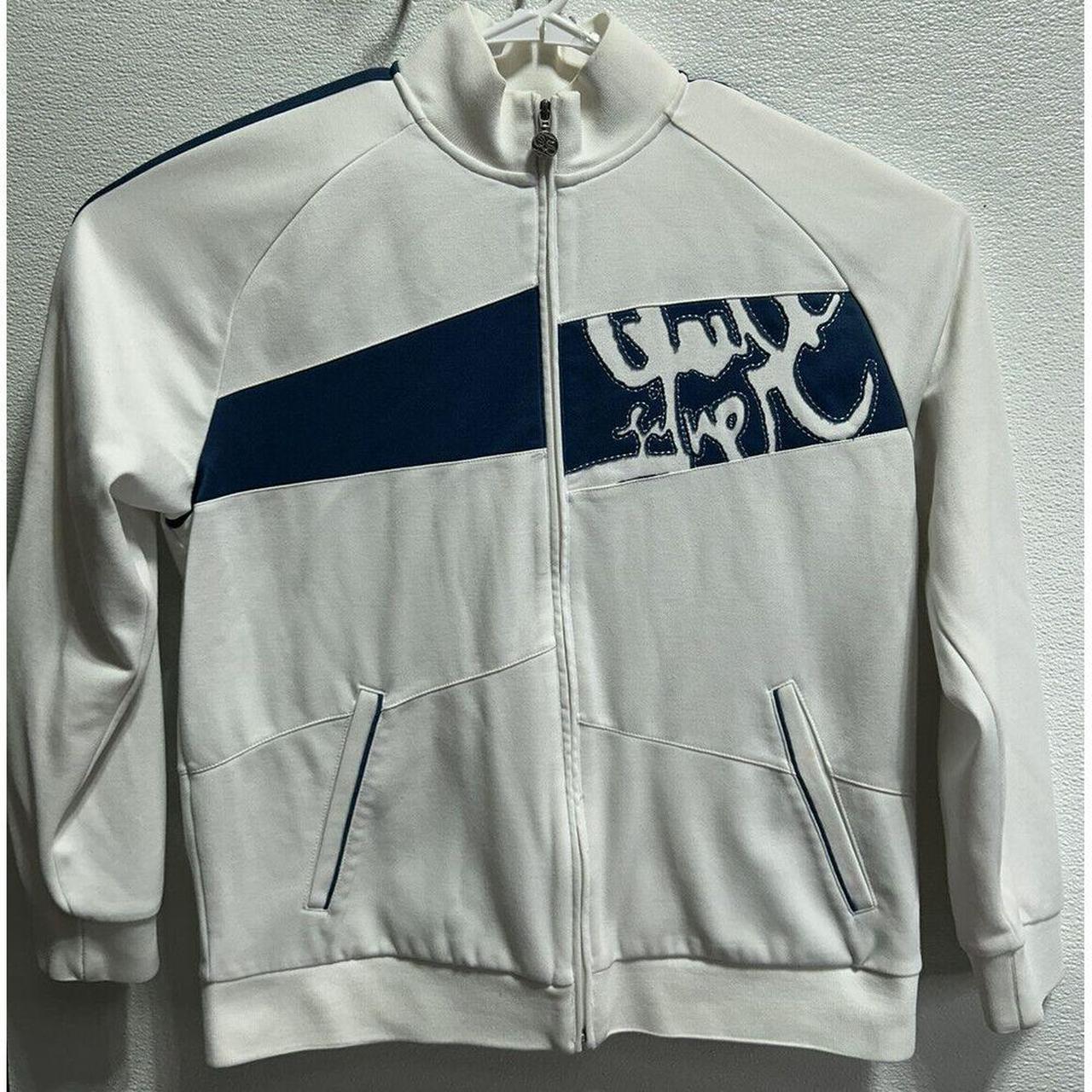 Quicksilver Men's Full Zip Track Jacket White Size... - Depop