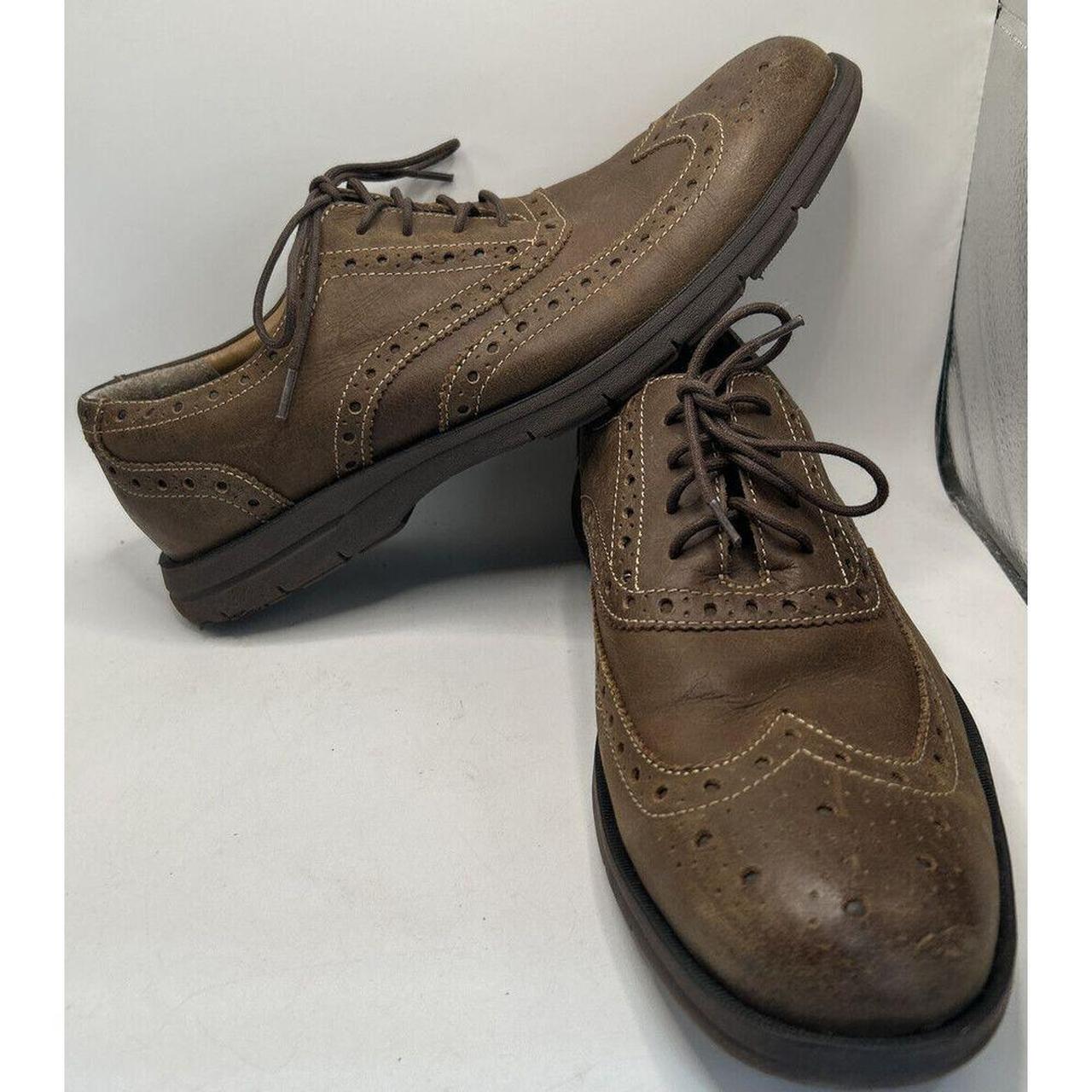 Chaps Men's Wingtip Oxford Leather Dress Shoes Brown... - Depop